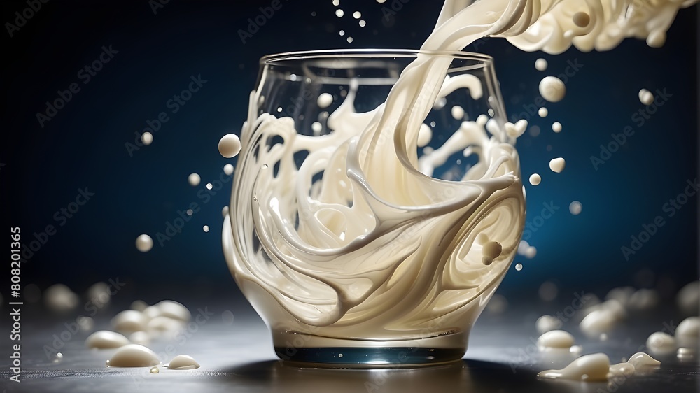 milky, splash, water, glass, colorful, juice, milk, drink, liquid ...