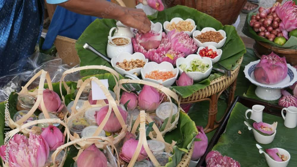 Miang Kham (traditional Southeast Asian herbal snack from Thailand and ...