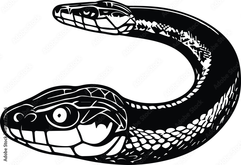 Stockvector Double headed Snake SVG Instant Download - Snake Vector ...