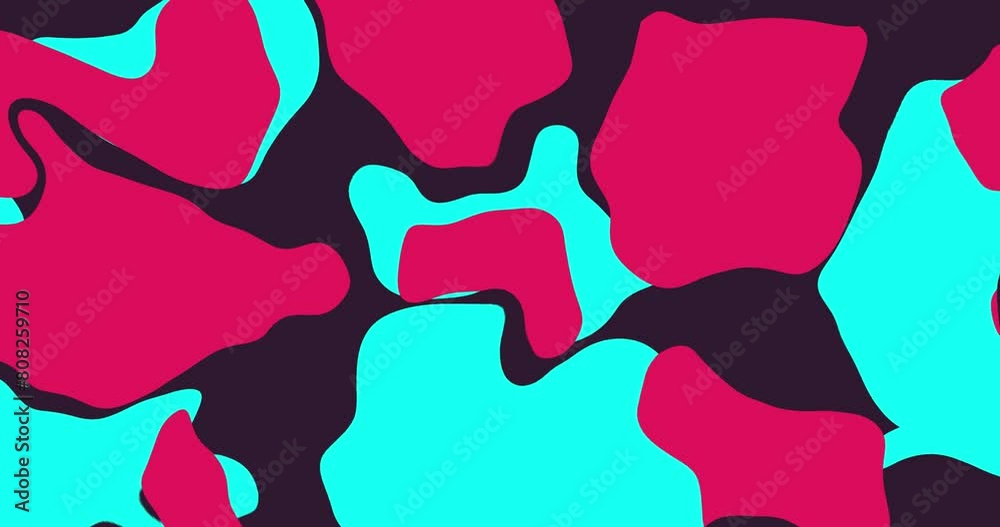 abstract Wiggly irregular small shapes background animation. Lava lamp ...