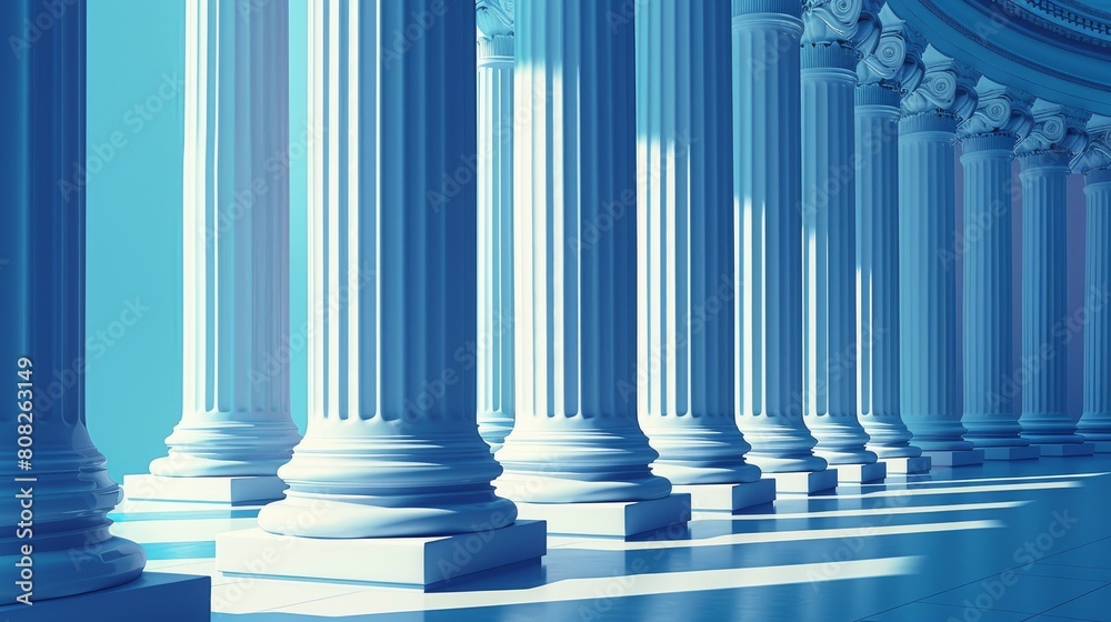 The Support Pillars, scene with towering pillars representing the ...