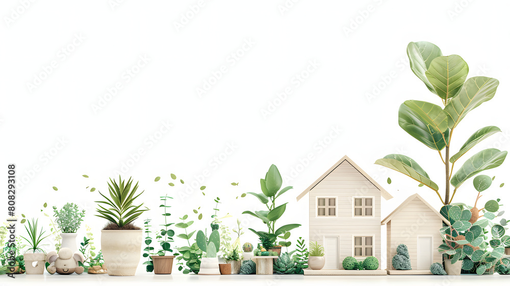 Creating a supportive and nurturing home environment isolated on white ...