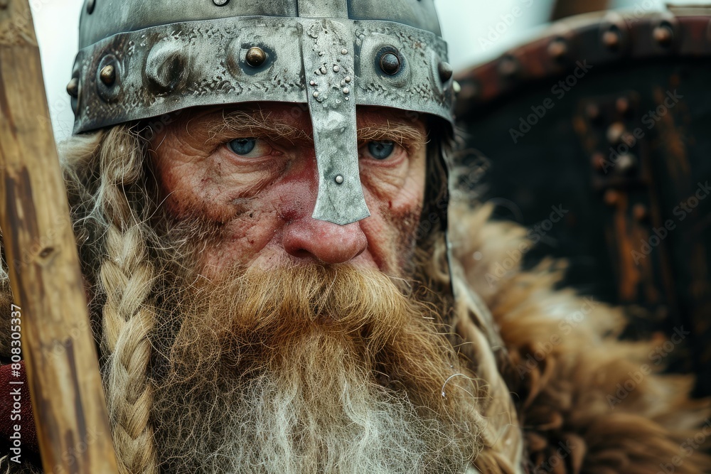 Intimidating Angry old viking. God man. Fictional person. Generate Ai ...