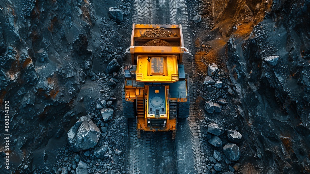 Open pit mining. Site preparation for blasting and exploration. Boring ...