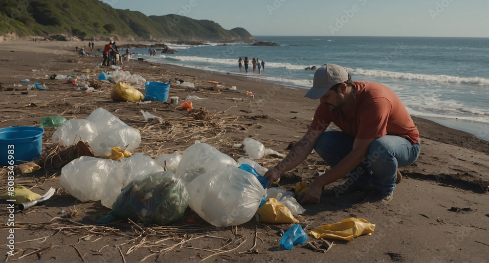 The concept of cleansing the earth from pollution and global warming ...