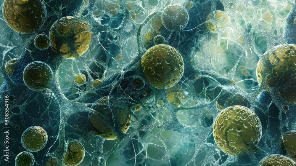 Dermatophyte fungi, computer illustration. Microsporum, Trichophyton ...