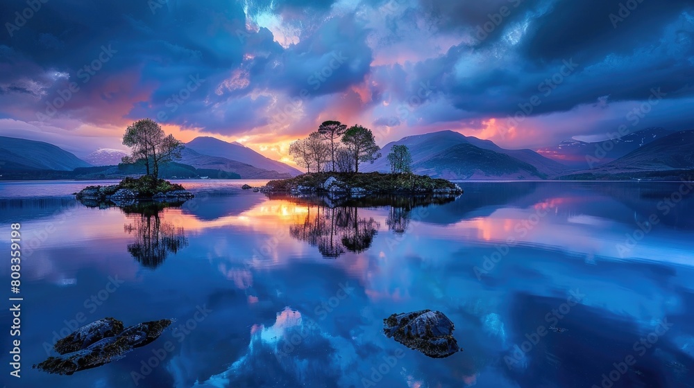 Spectacular dramatic weather creates an amazing light show over the ...