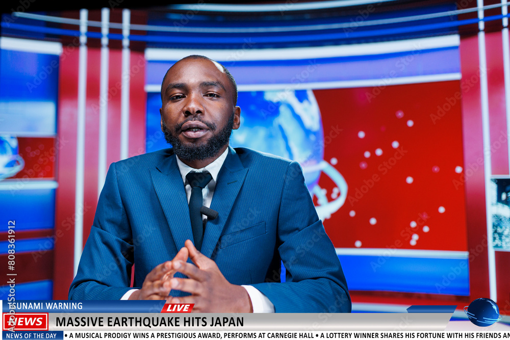 Broadcaster reveal earthquake news in japan, talking about catastrophic ...