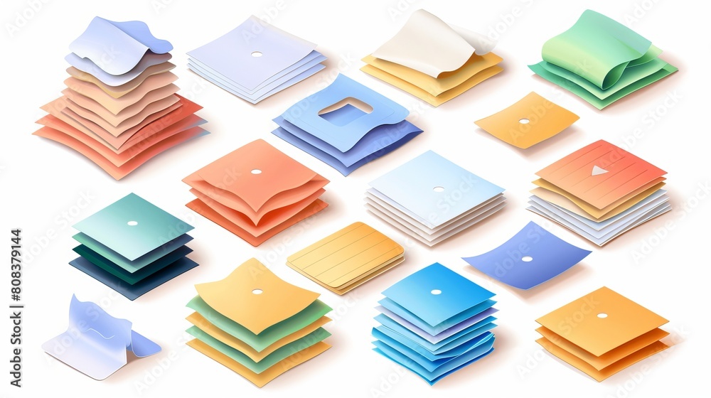 Collection of material layer icons, represented as line symbols of ...