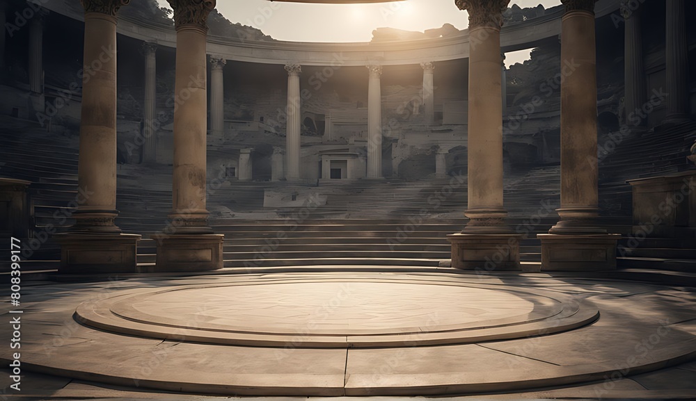 Background podium column 3d roman luxury greek white ancient display ...