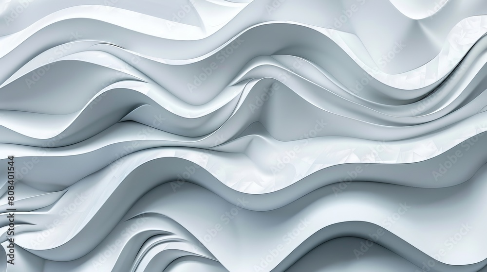 White abstract texture in a 3D paper art style, versatile for use in ...