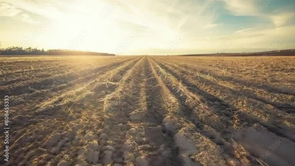 A picture of a barren and desolate field, representing the negative ...