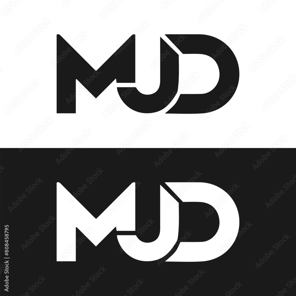 MJD logo. MJD set , M J D design. White MJD letter. MJD, M J D letter ...
