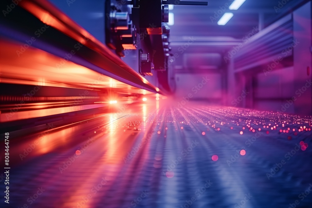 Automatic welding robot in a modern factory in operation. Arc welding ...