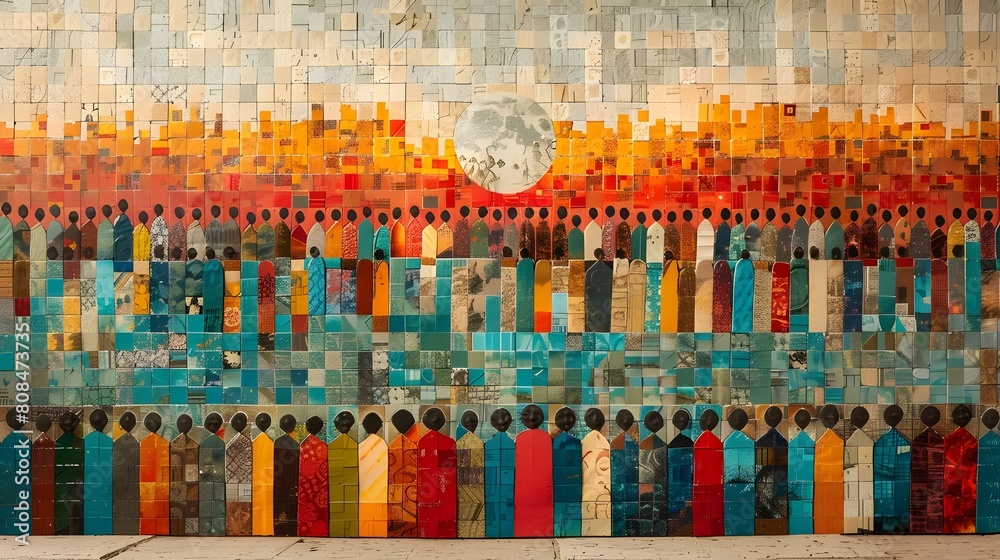 Abstract diverse culture background together into international ...