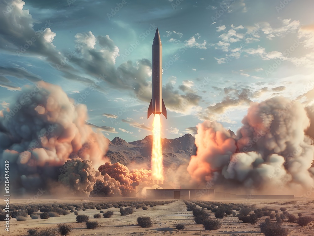 Massive Intercontinental Ballistic Missile Launched from Remote ...