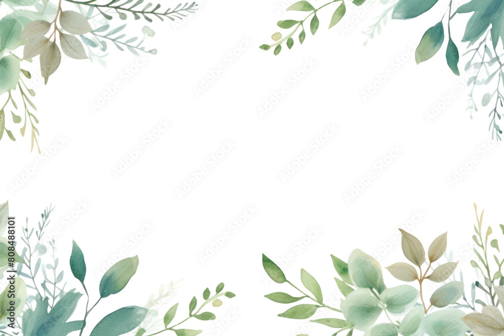 PNG Leaf border rectangle backgrounds pattern plant. Stock Illustration ...