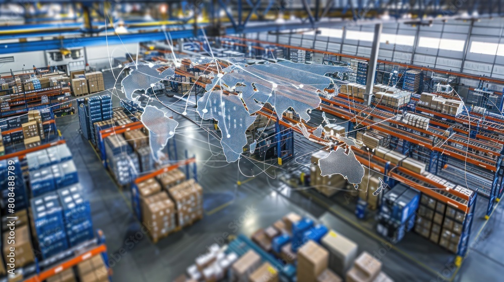 warehouse map showcasing the global reach of a company's operations ...
