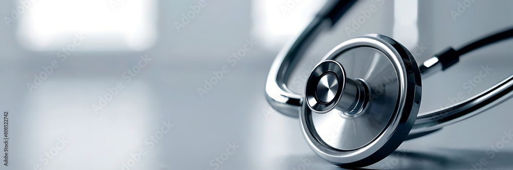 stethoscope,Object of doctor equipment for heartbeat trace,Isolated on ...