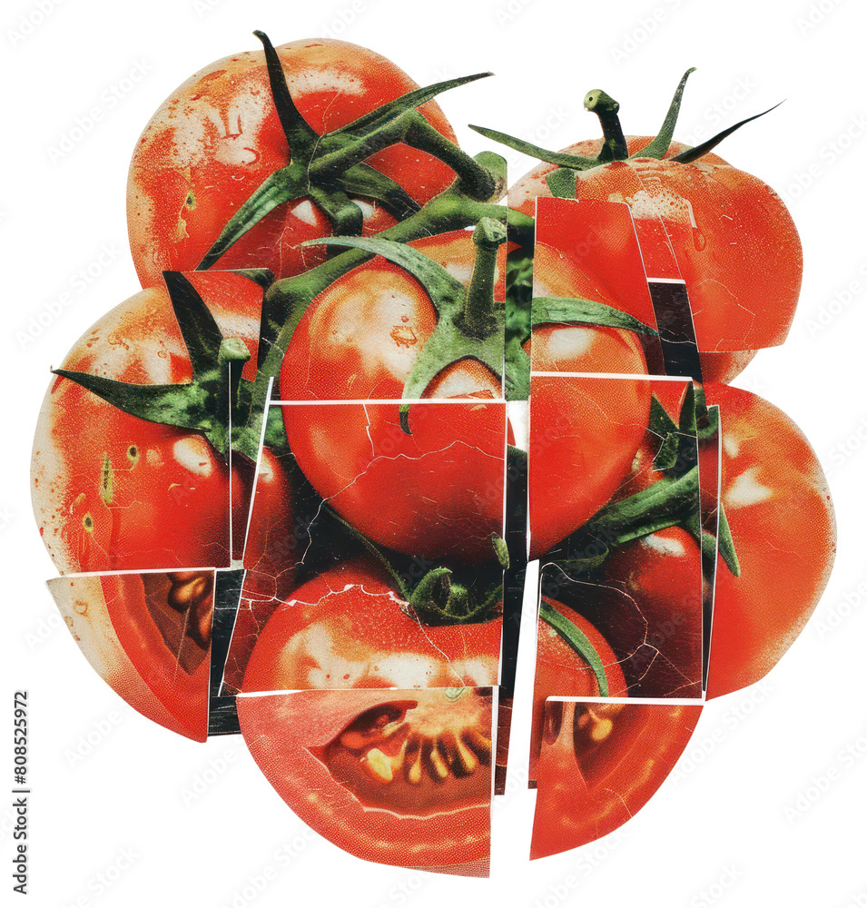PNG Tomato shape collage cutouts vegetable weaponry ketchup. Stock ...