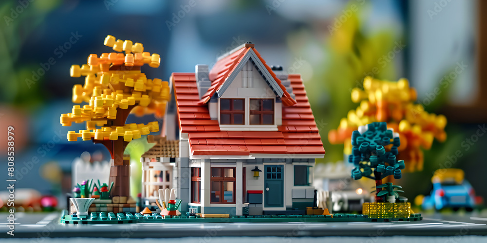Miniature Lego house model world of construction comes to life as a ...