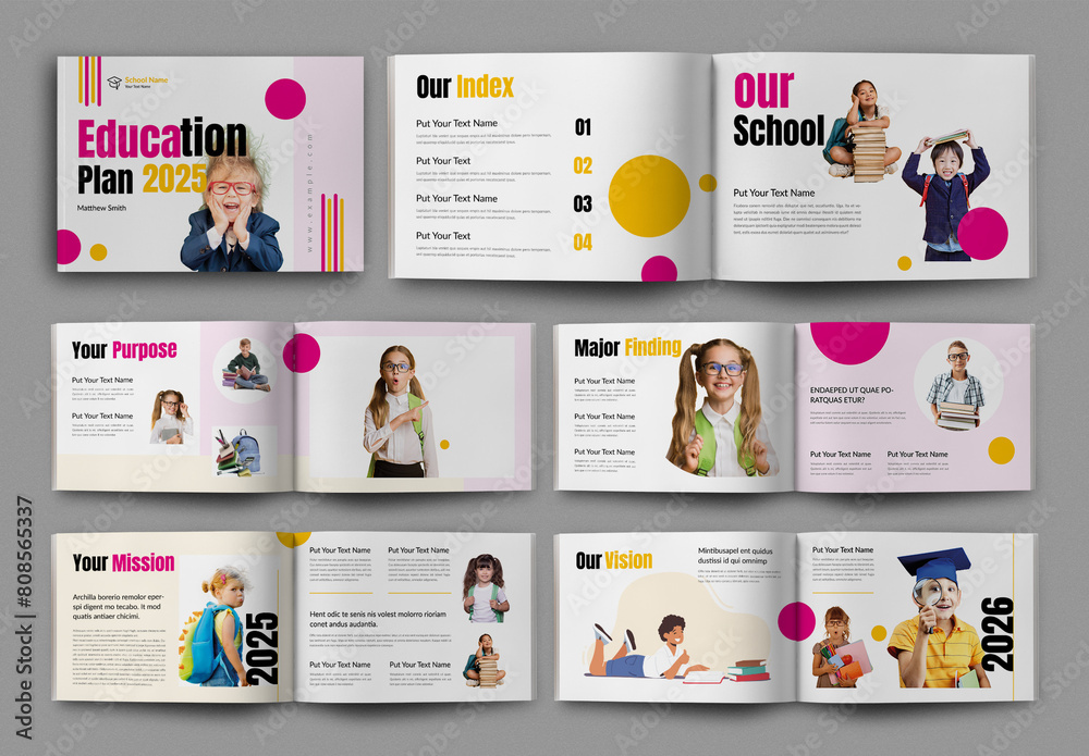 School Plan Education Layout Stock Template | Adobe Stock