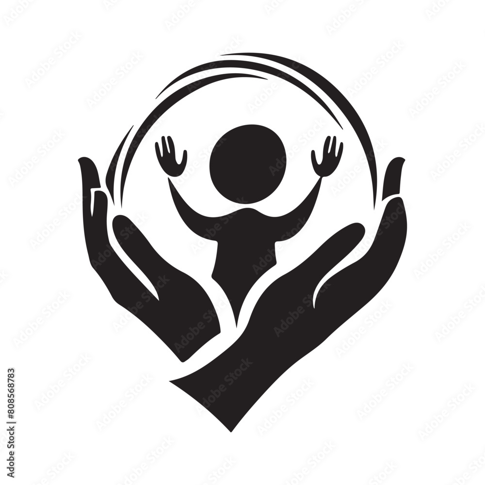 Child Protection Logo Vector Art, Icons, and Graphics on white ...