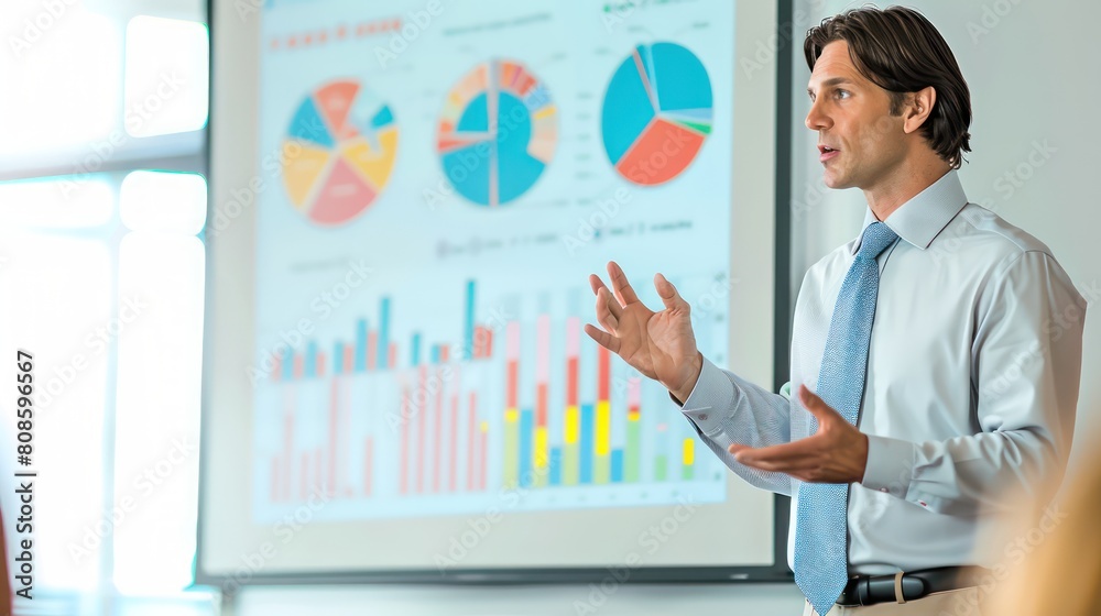 Presentation Success: A confident presenter delivering a compelling ...