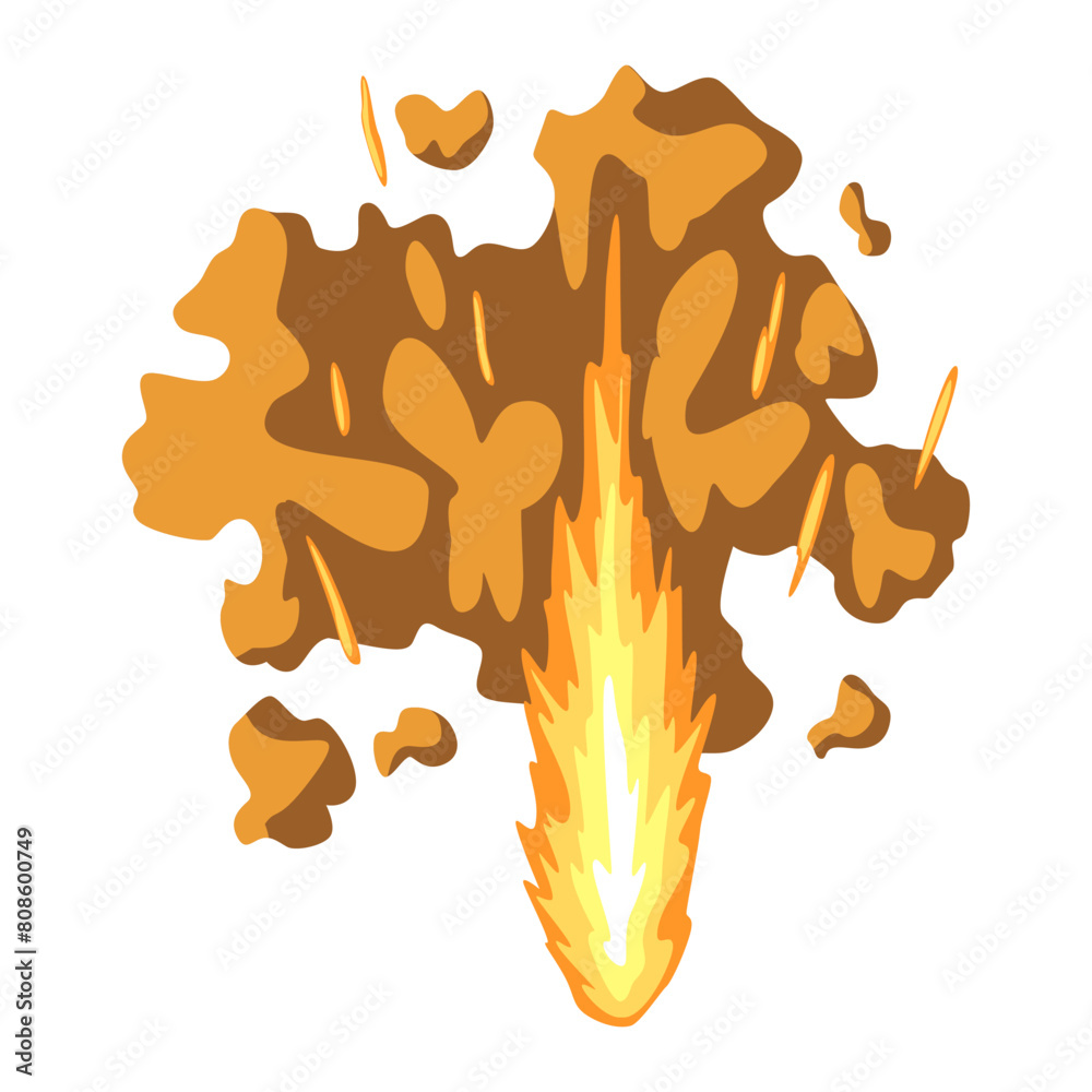 Gun flashe or gunshot animation. Fire explosion effect during the shot ...