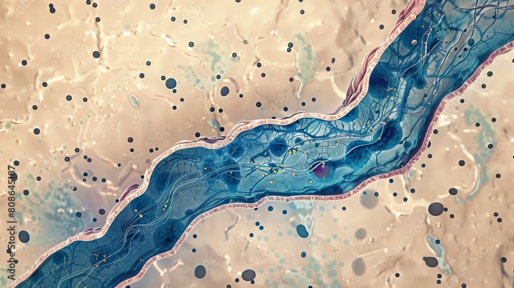 Soil nematode under a microscope, cutaway illustration showing detailed ...