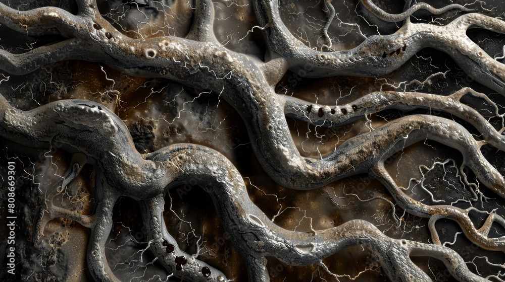 Ultra-detailed scientific artwork of a soil nematode's exterior, using ...
