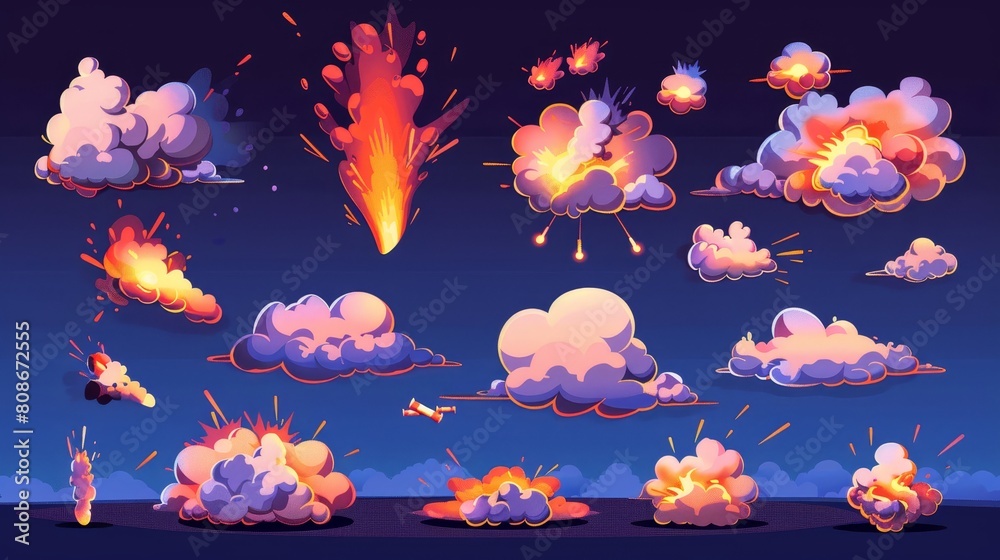 Ilustração do Stock: Dynamite or bomb explosion fire animation sprite ...