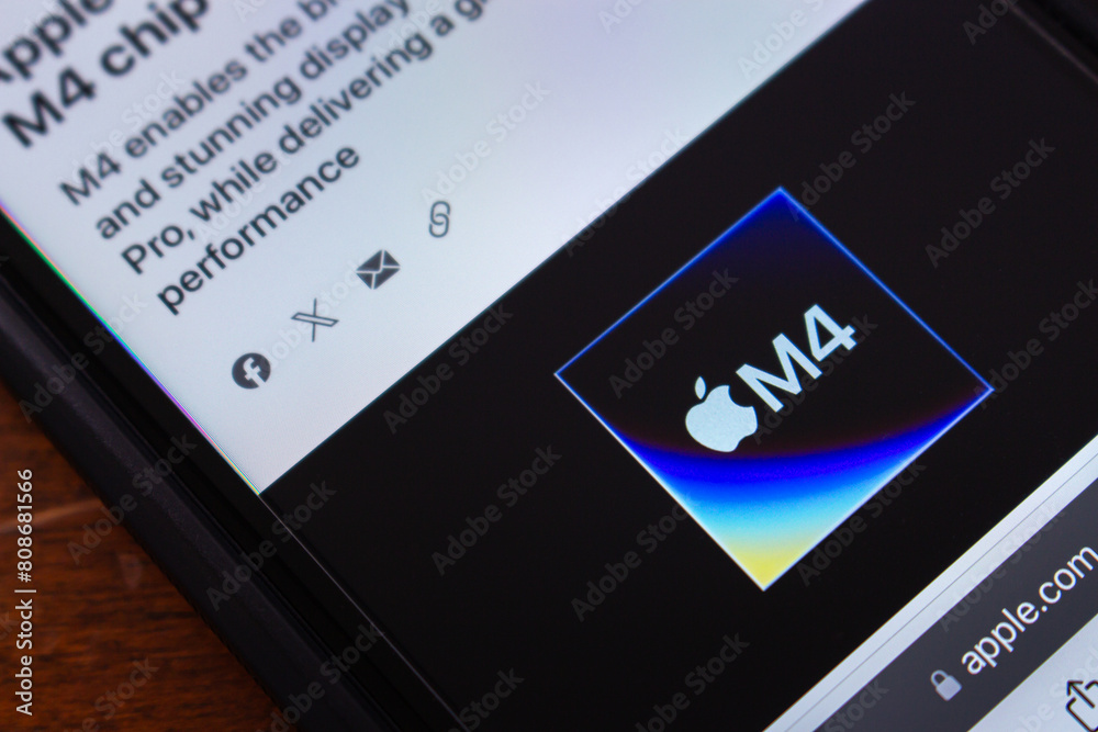 Vancouver, CANADA - May 7 2024 : “Apple introduces M4 chip” in Newsroom ...