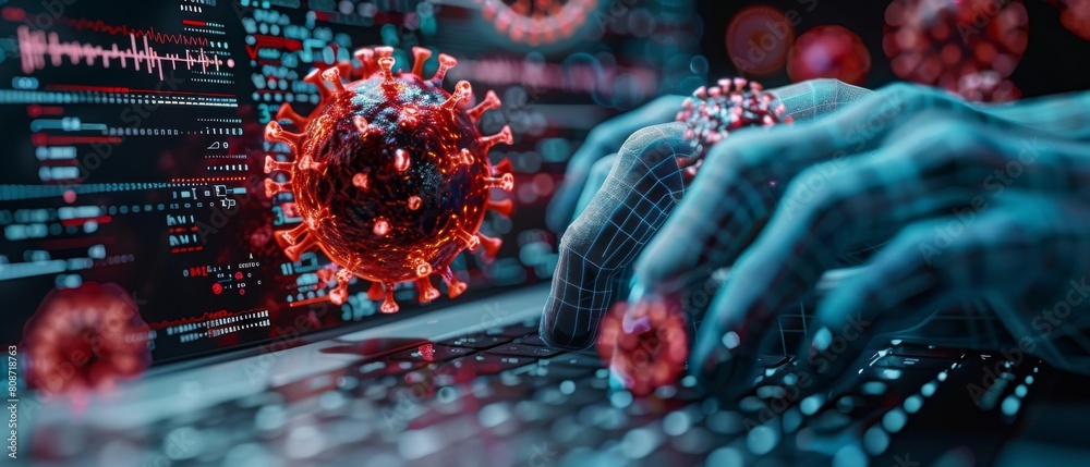 PDPA ("Personal Data Protection Act") concept, close up of hacker's ...