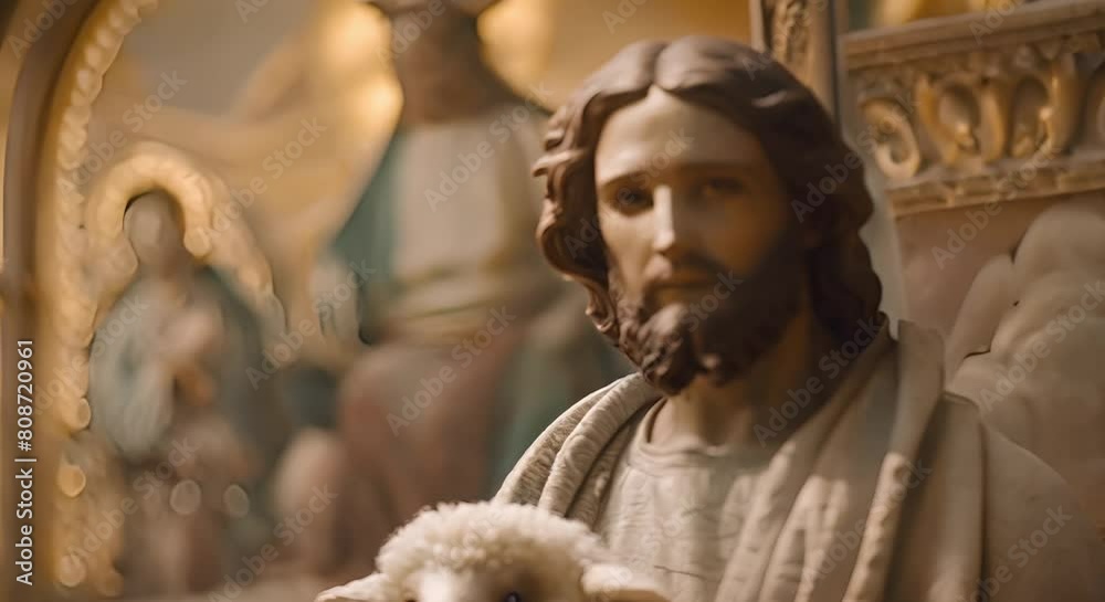 Description of Jesus Christs coming in Lion Lamb Bible imagery. Concept ...