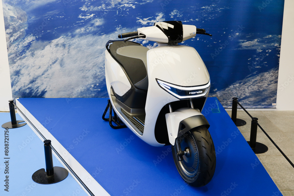 TOKYO, JAPAN - April 26, 2024: A Honda SC e: Concept model electric ...