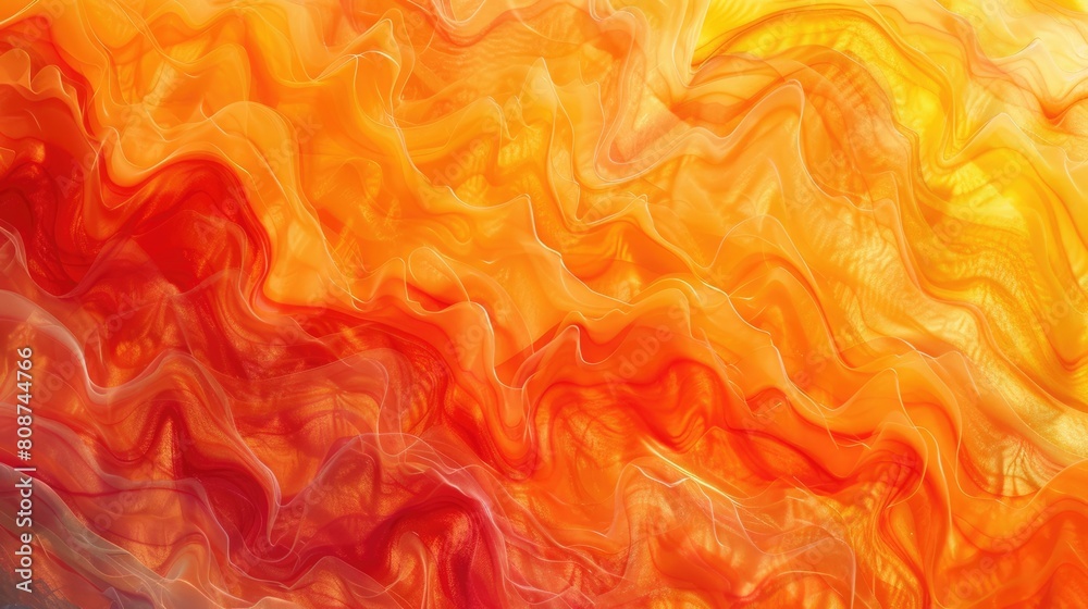 A vibrant close up painting featuring an Amber and Orange color palette ...