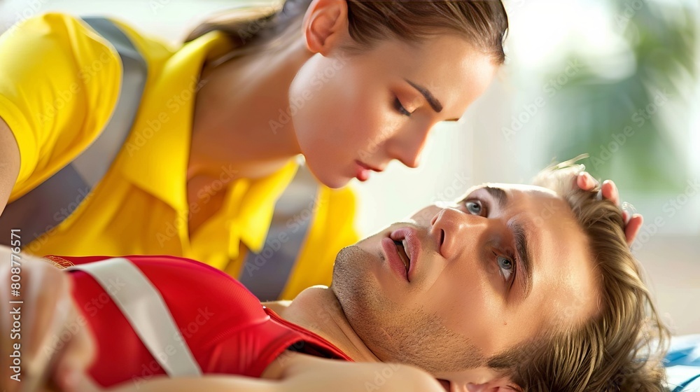 Emergency medical technique to help person having a heart attack. CPR ...