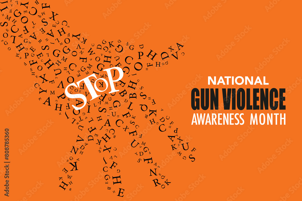 Gun Violence Awareness Month background or banner design template ...