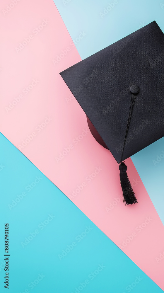 Elegant aesthetic invitation template for graduation with academic cap ...