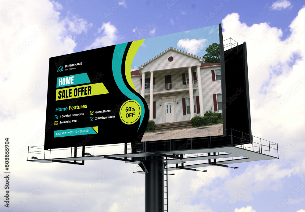 Real Estate Billboard Design Layout Stock Template | Adobe Stock