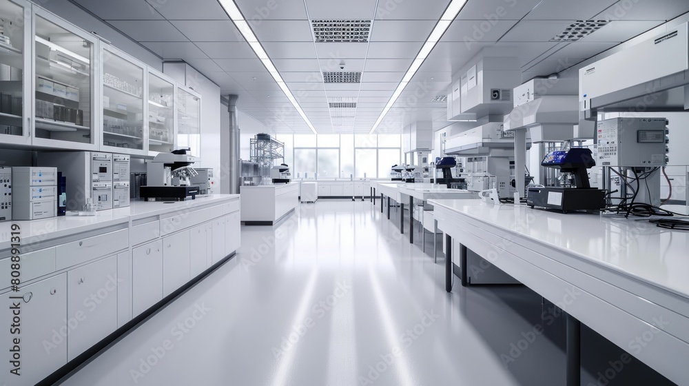 Modern Empty Biological Applied Science Laboratory with Technological ...