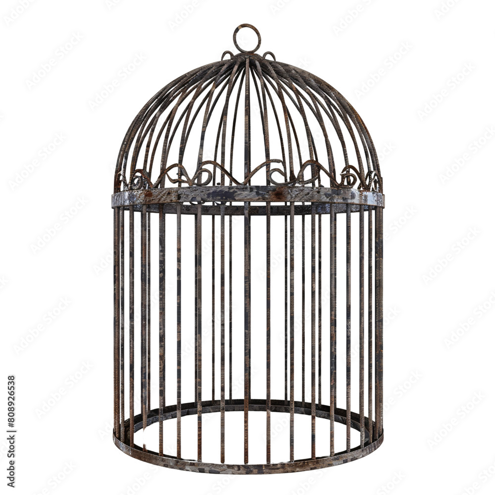 cage element_hyperrealistic_hyper detailed_isolated on transparent ...