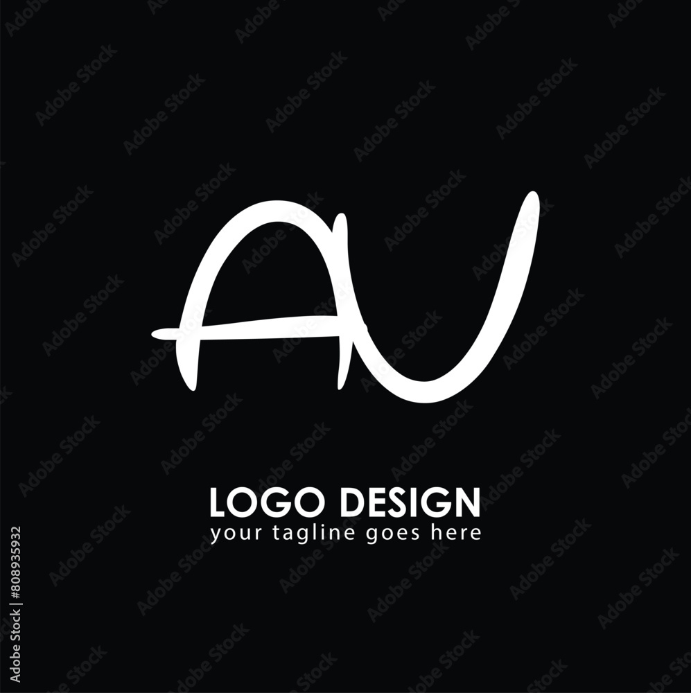 AV AV Logo Design, Creative Minimal Letter AV AV Monogram Stock Vector ...