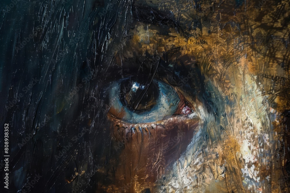 battered woman with black eye tired and depressed victim of domestic ...