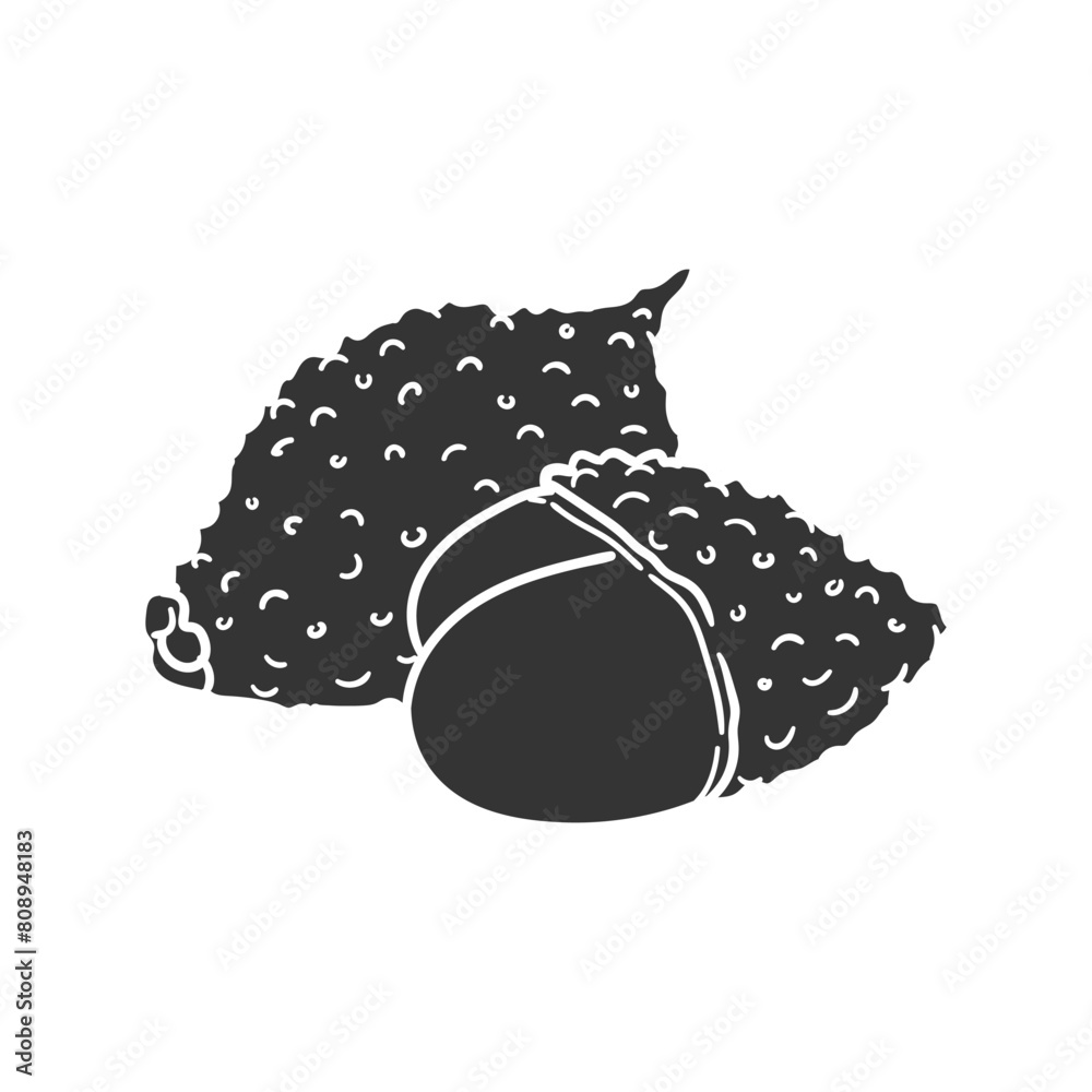 Salak Fruit Icon Silhouette Illustration. Exotic Food Vector Graphic ...