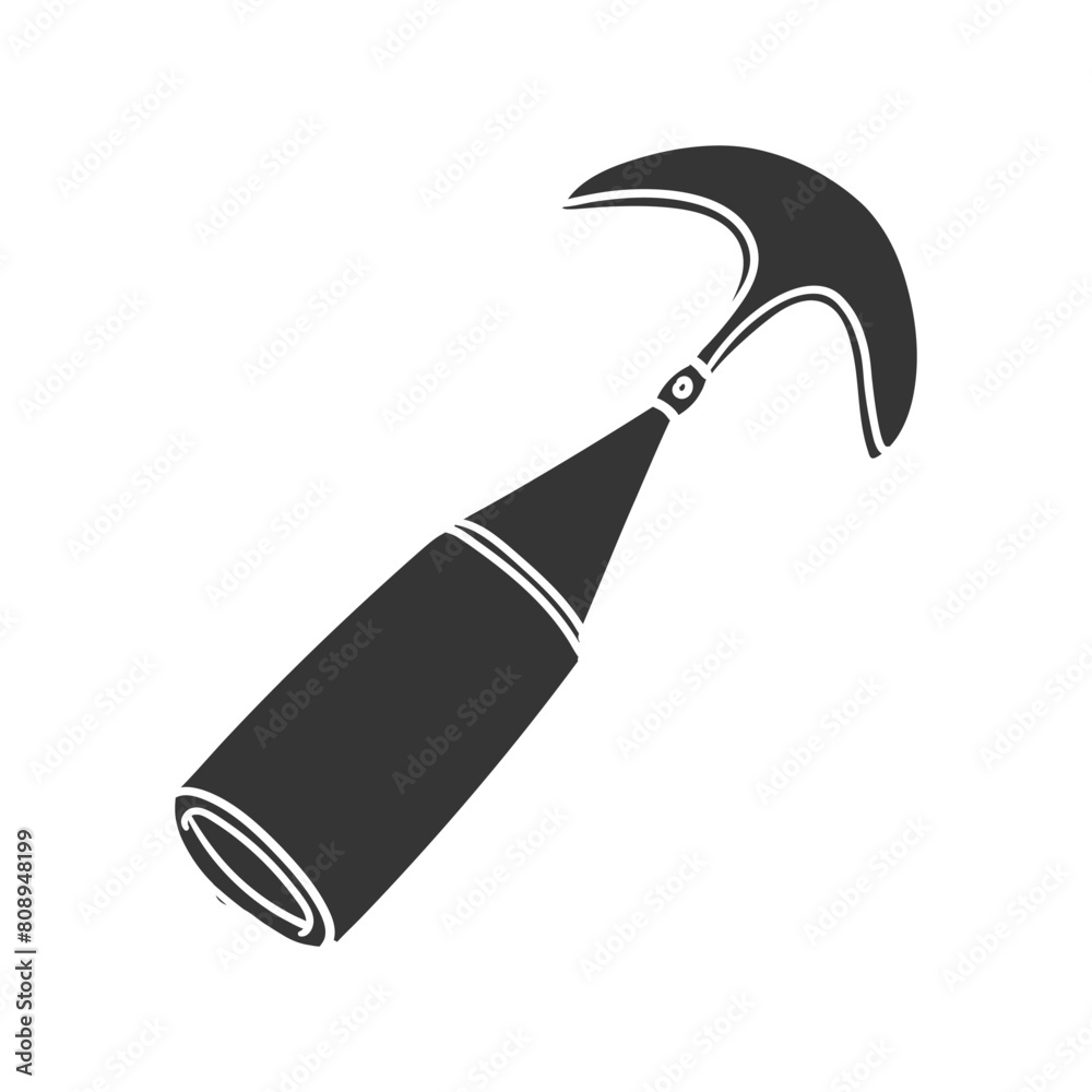 Scissor Icon Silhouette Illustration. Gladiators Weapon Vector Graphic ...