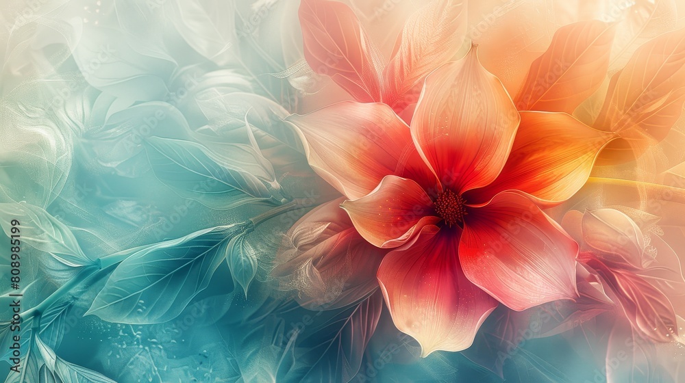 Gradient Art Floral: Images of floral-themed artwork that uses ...