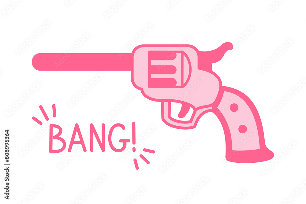 Cowboy Pink core revolver, gun. Cowboy western and wild west theme ...