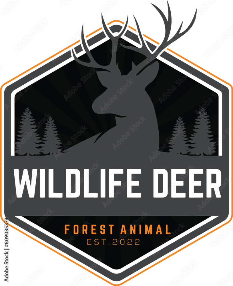 Wildlife deer logo icon vector template. Premium design wild deer logo ...